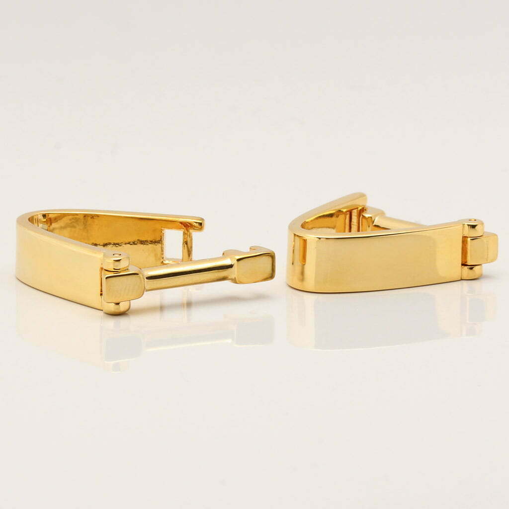 Gold Plated Wrap Around Cufflinks by Badger & Brown.