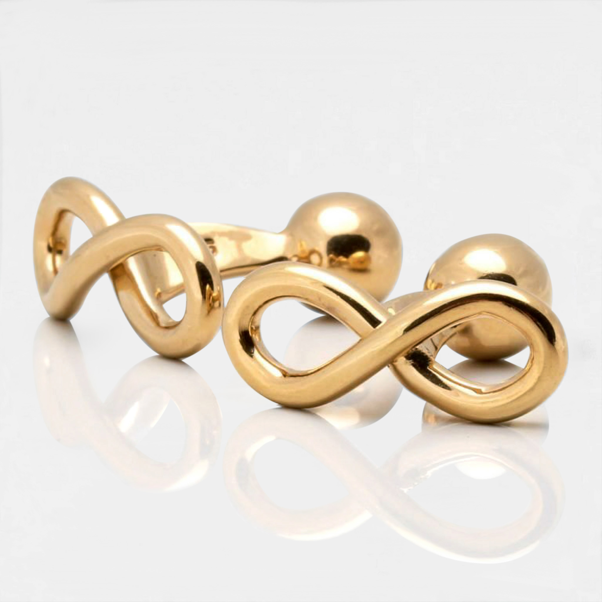 Gold Sterling Silver Infinity Cufflinks by Badger & Brown.