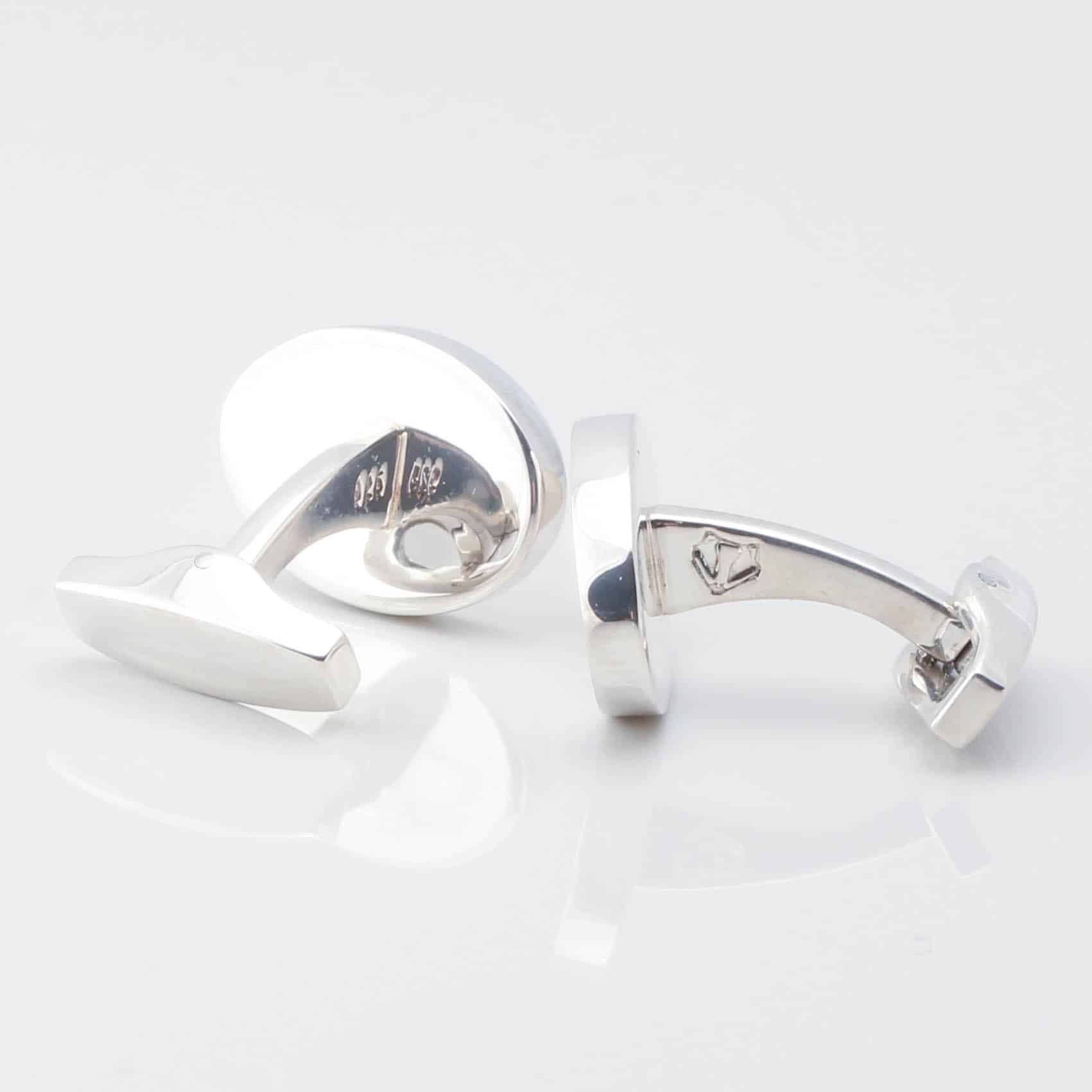 Sterling Silver Oval Engraved Cufflinks by Badger & Brown.Badger and ...
