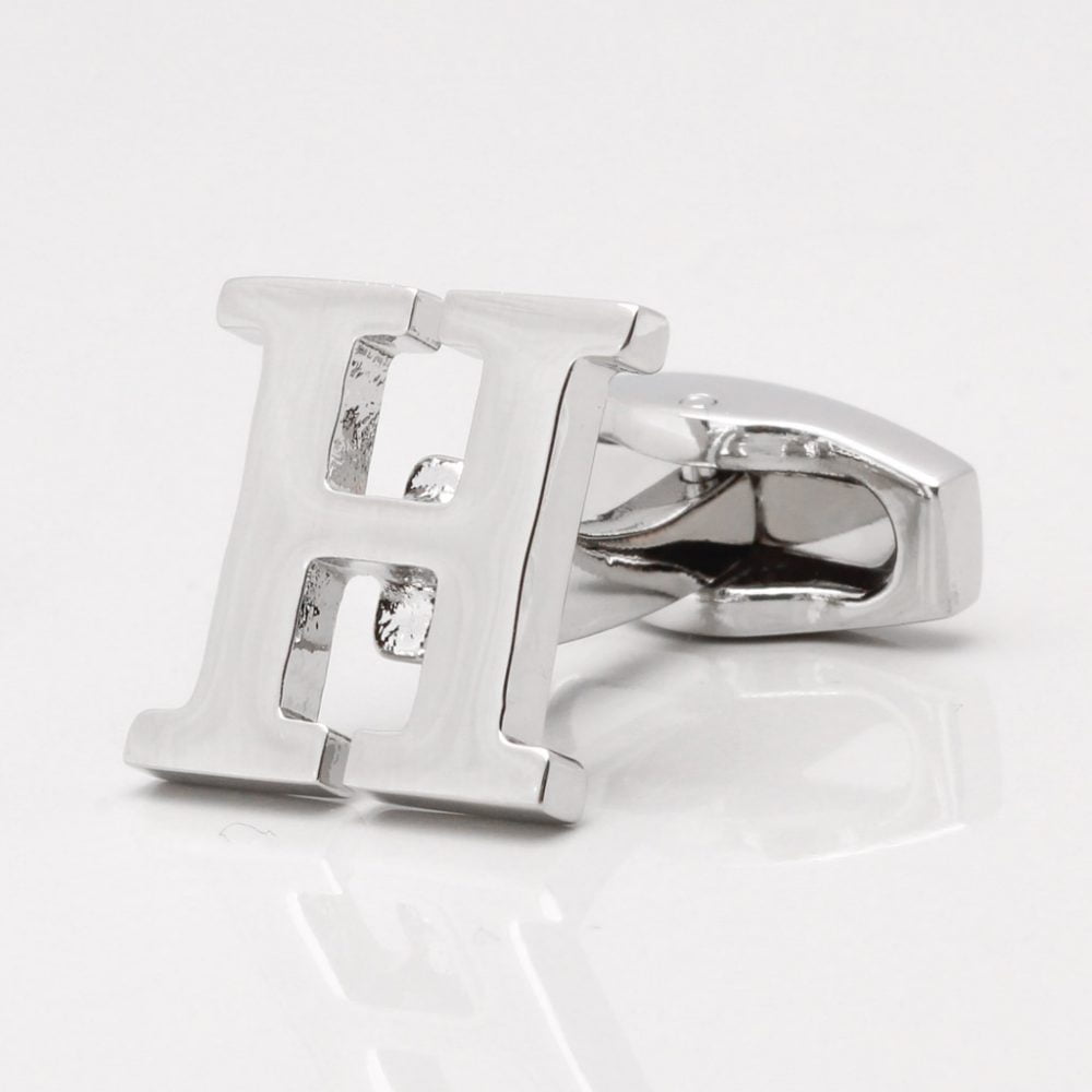Letter H Cufflink by Badger & Brown. Create Personalised Initial ...