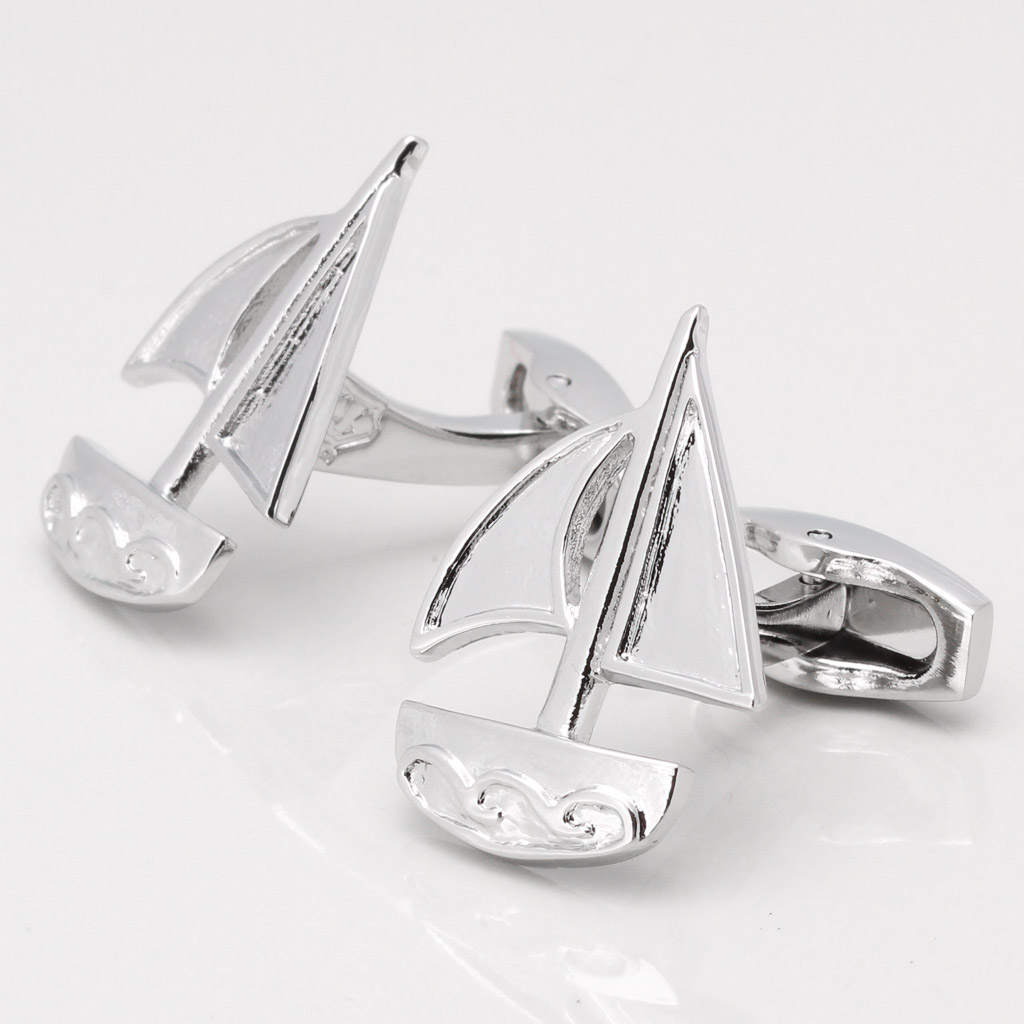 SAILING YACHT CUFFLINKS 1 of 1 - Badger and Brown - Cufflink Specialists