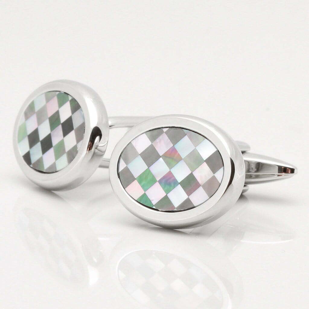 Grey Cufflinks by Badger & Brown. Handcrafted Designs