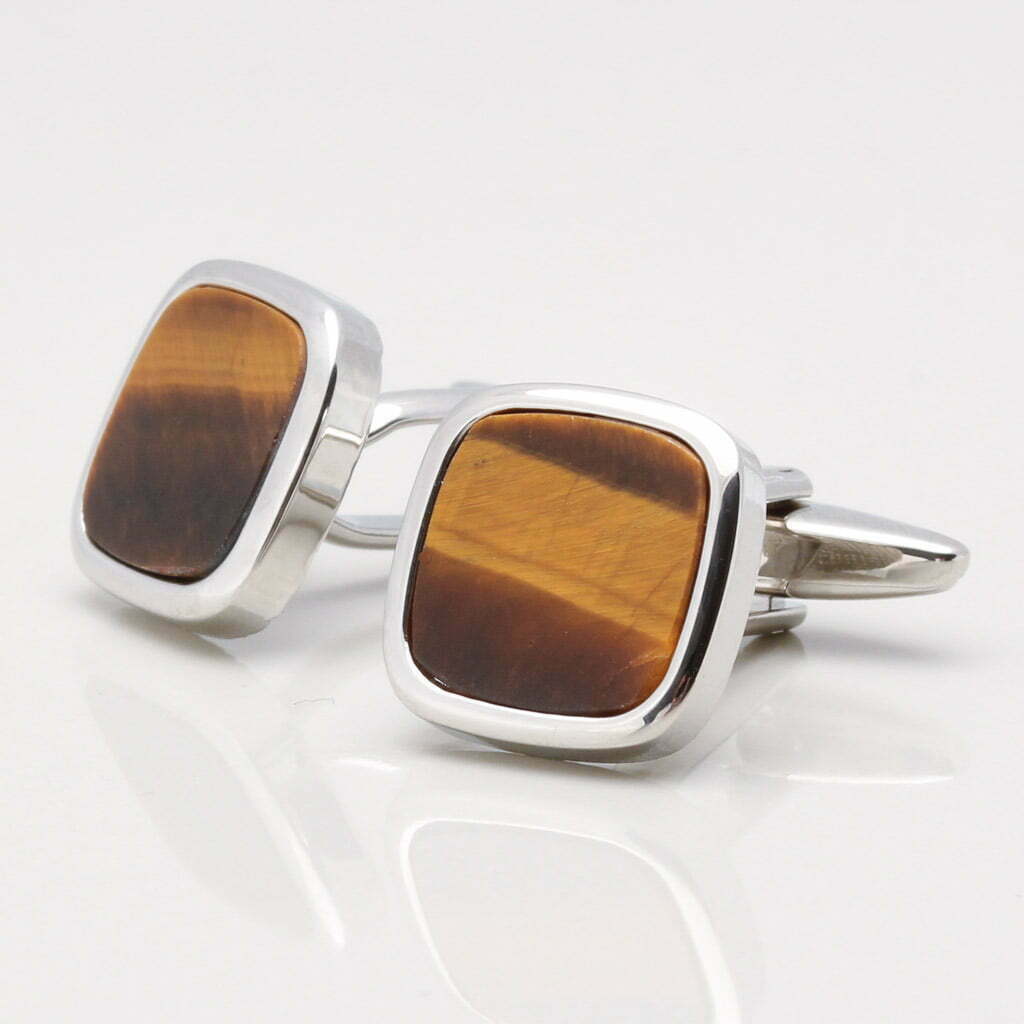 Tiger Eye Stone Cufflinks Archives - Badger and Brown - Cufflink ...