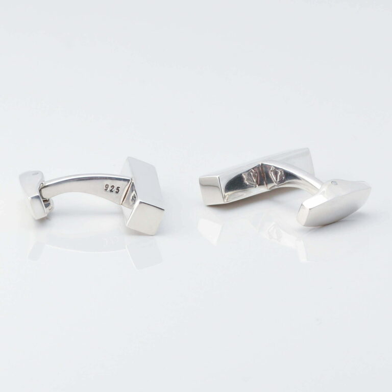 Sterling Silver Bar Engraved Initial Cufflinks by Badger & BrownBadger ...