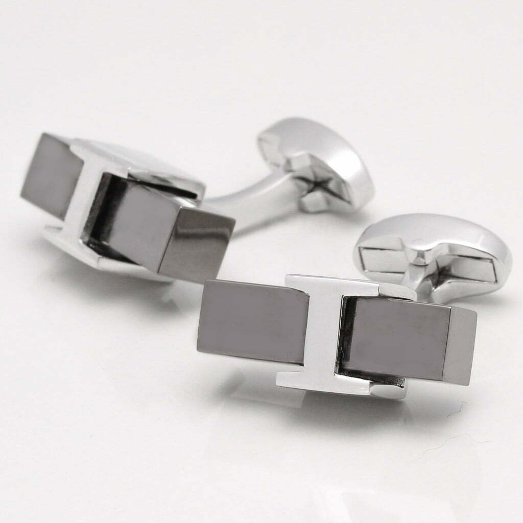 Grey Cufflinks by Badger & Brown. Handcrafted Designs