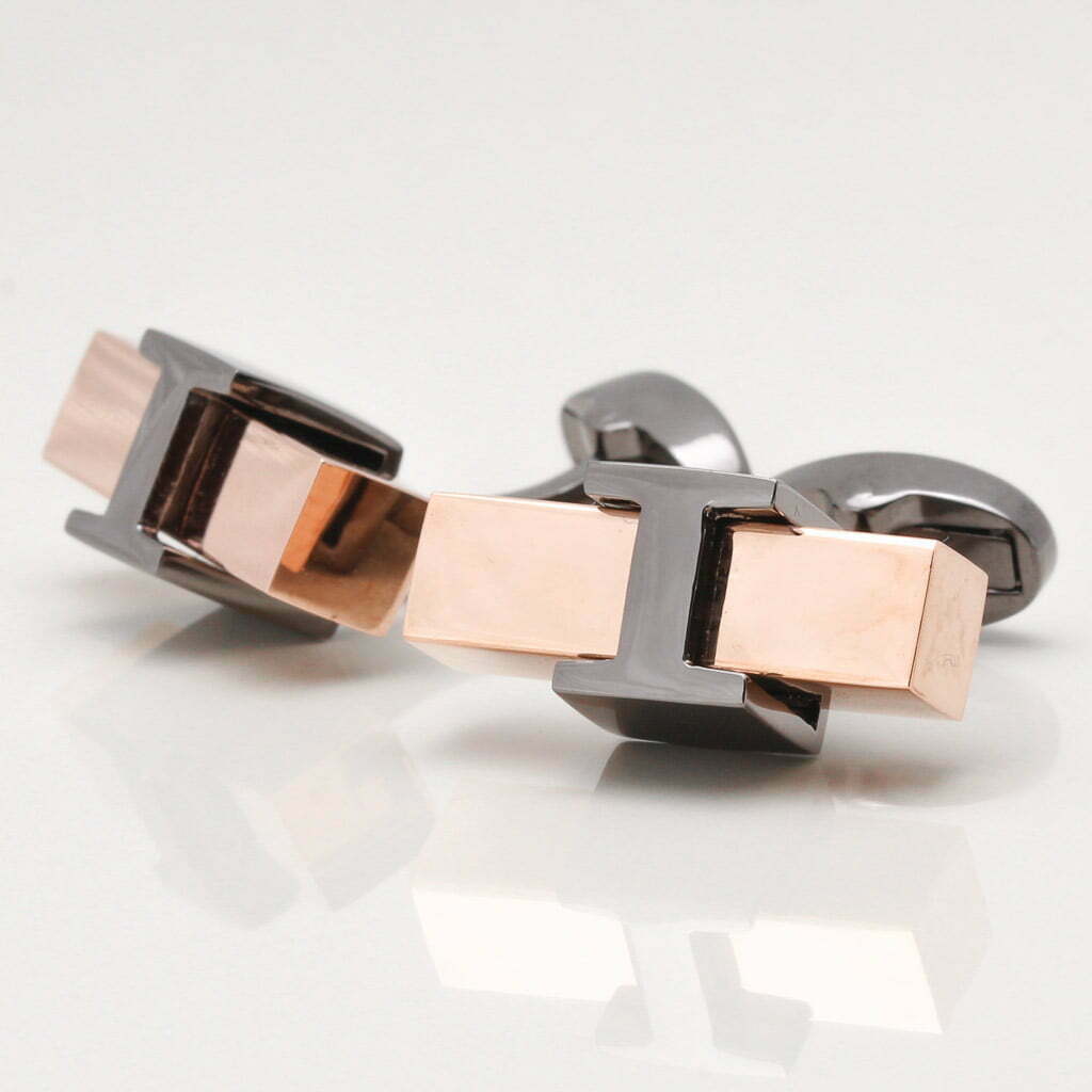 Rose Gold Cufflinks by Badger & Brown. Handcrafted DesignsBadger and ...
