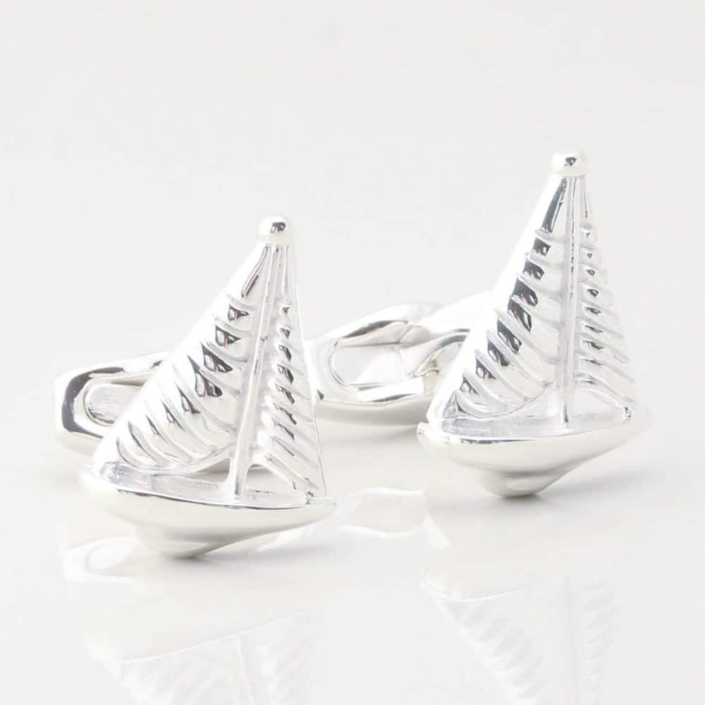 Sterling Silver Sailing Boat Cufflinks by Badger & Brown. The Cufflink ...