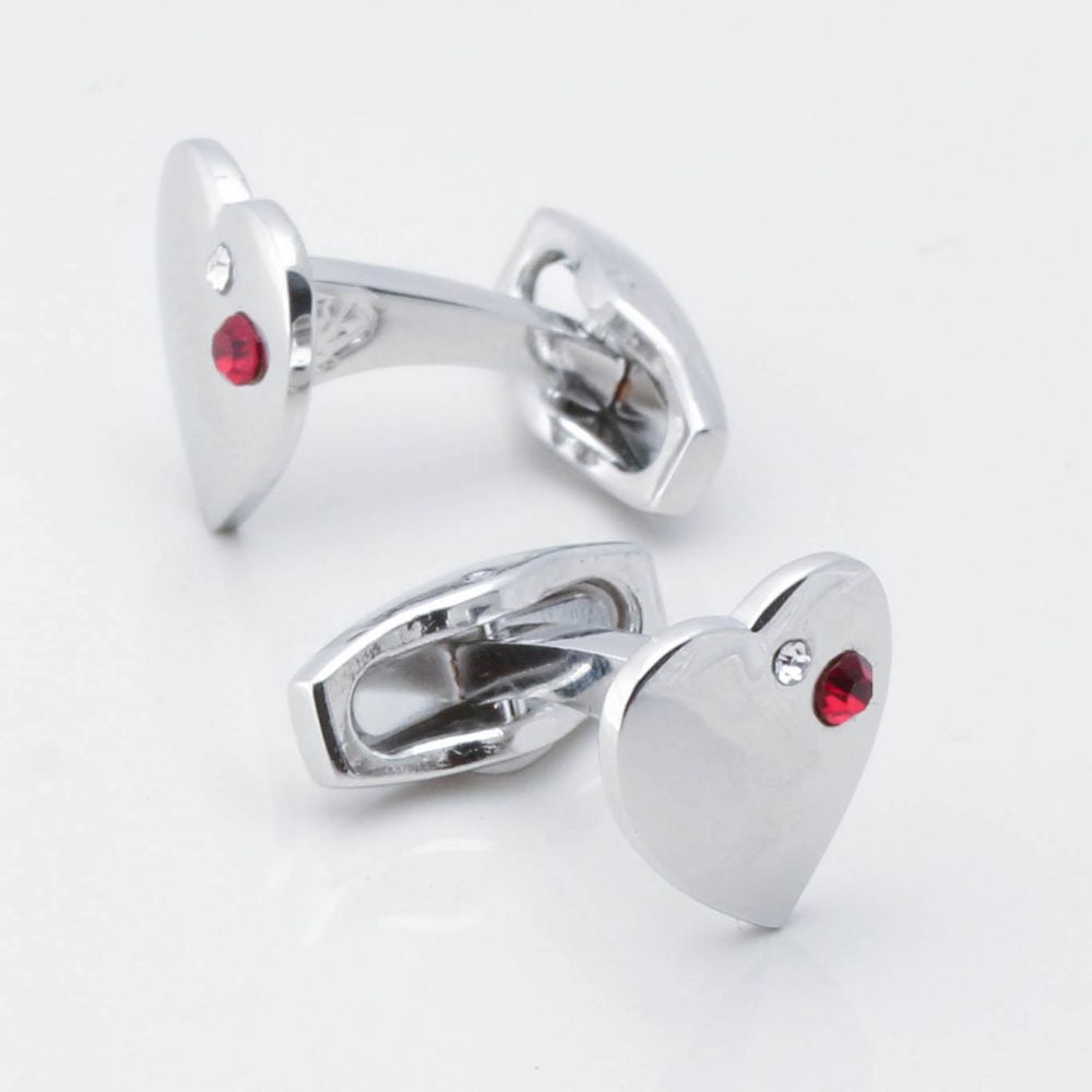 Swarovski Crystal Heart Cufflinks by Badger & Brown. The Cufflink ...