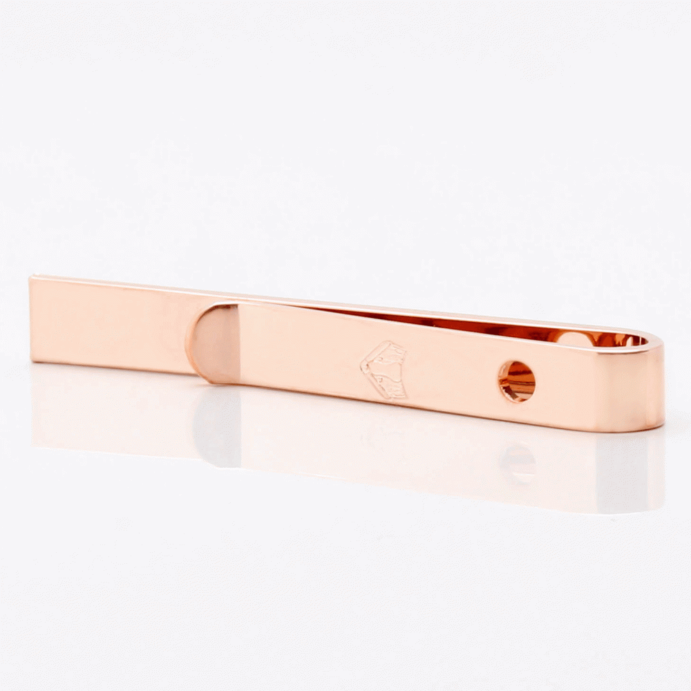 Rose Gold Skinny Initial Engraved Tie Bar by Badger & BrownBadger and ...