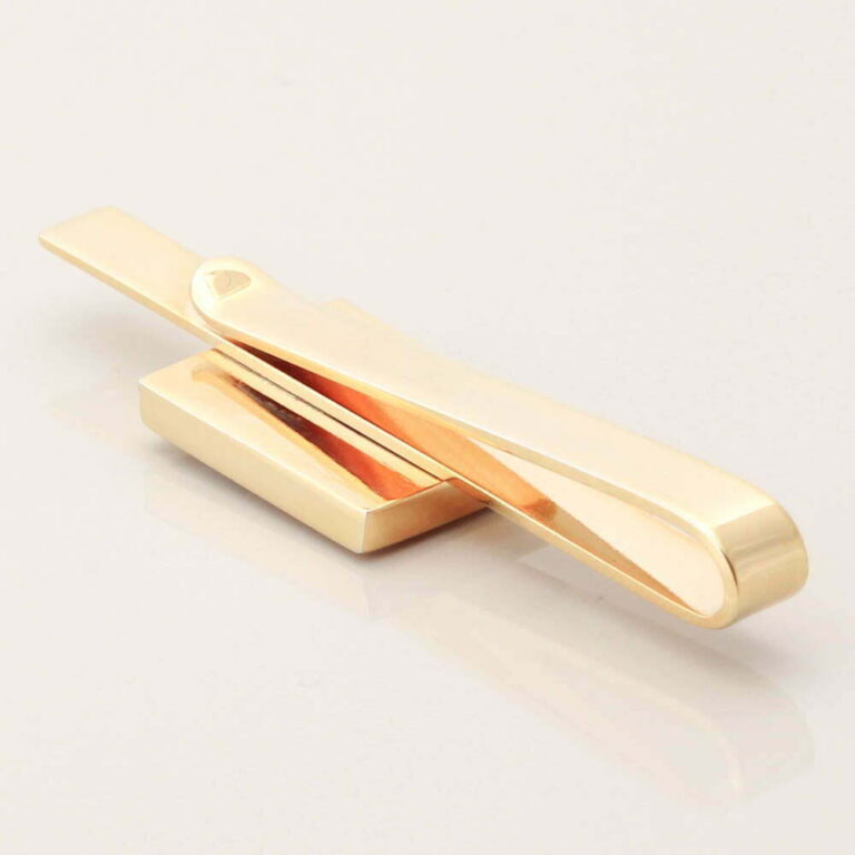 Gold Rectangular Personalised Photo Tie Slide by Badger & BrownBadger ...