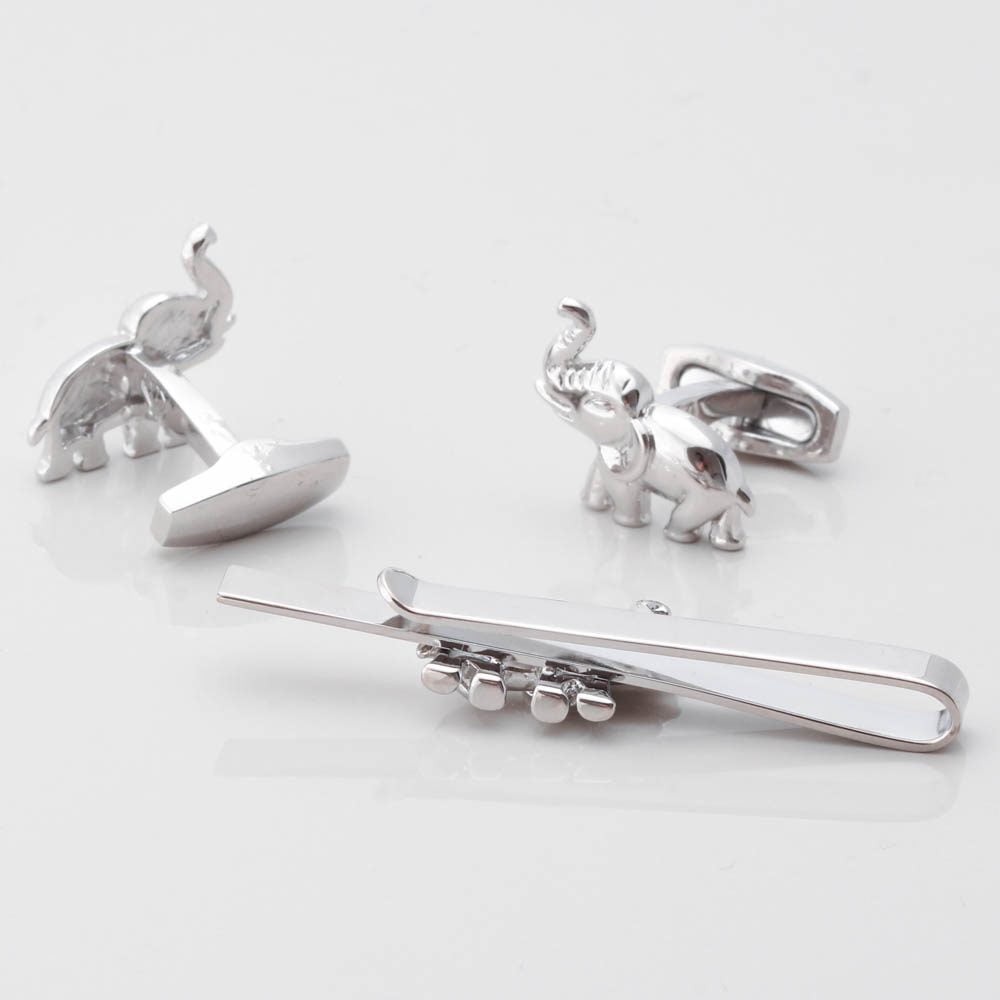 Elephant Cufflinks & Tie Slide Set. By Badger & Brown.Badger and Brown ...