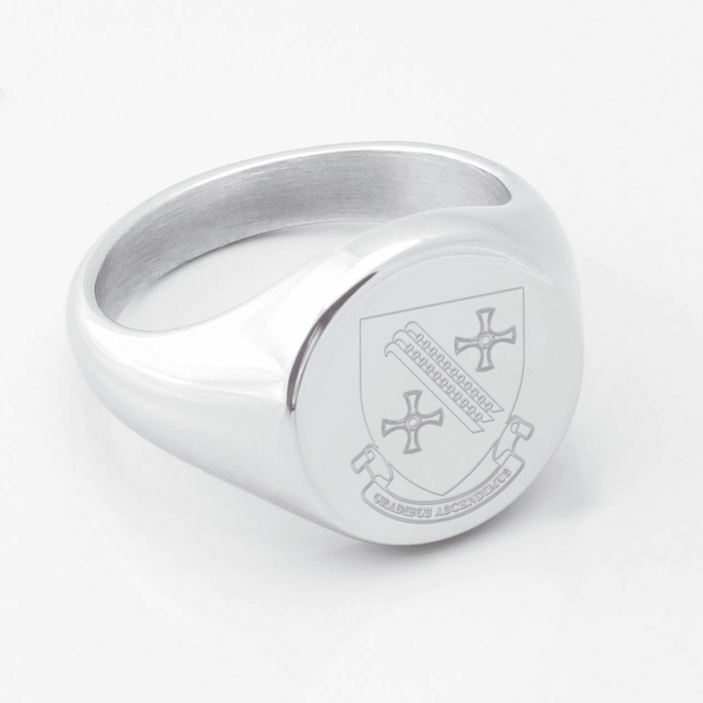 Grey College Engraved Signet Ring By Badger & BrownBadger and Brown ...