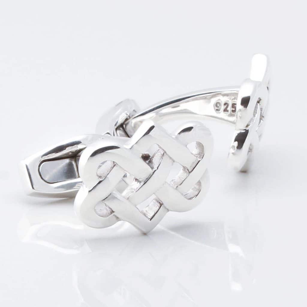 Sterling Silver Celtic Knot Cufflinks by Badger & Brown. Cufflink Specialists