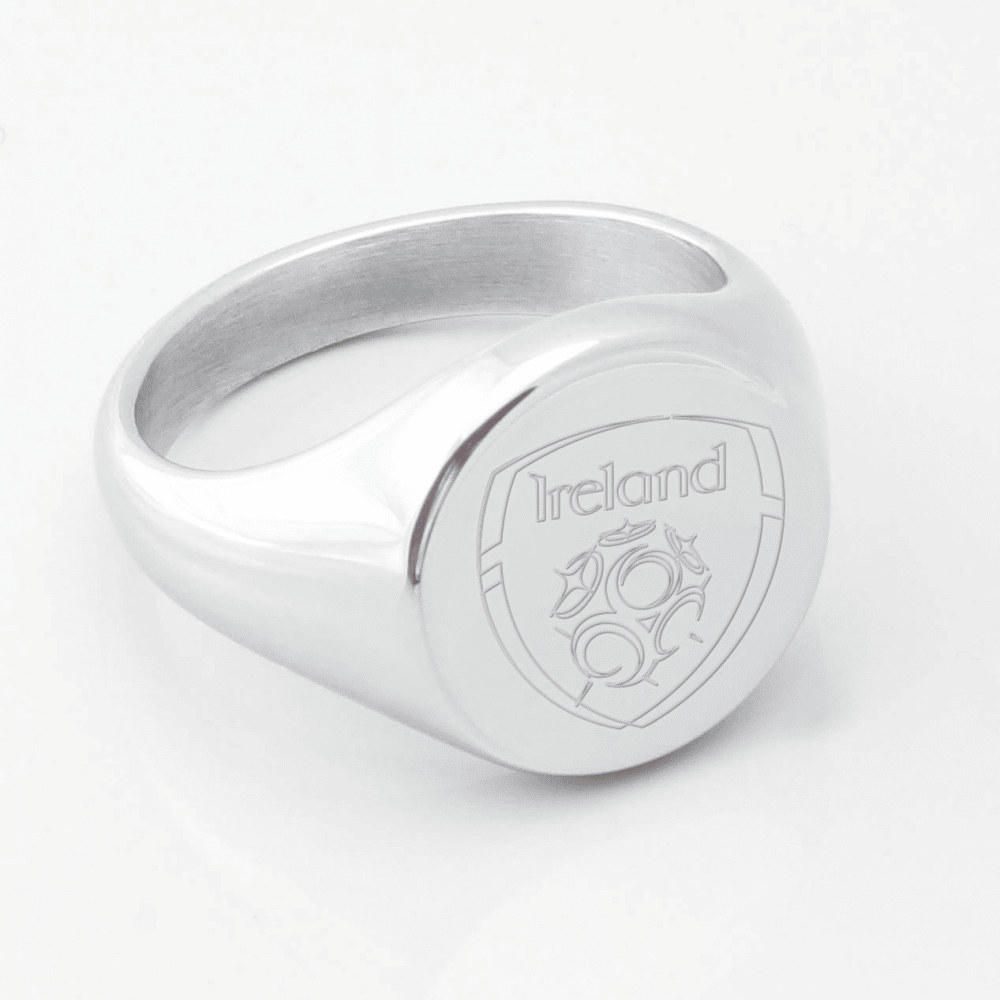 Ireland Football Engraved Signet Ring By Badger & Brown
